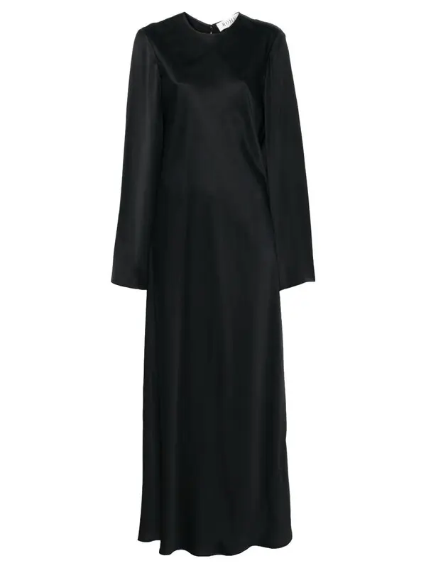 RÓHE Satin Maxi Dress - Black
