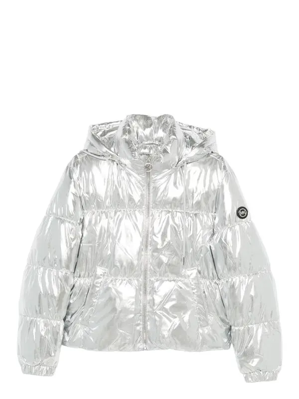 Michael Kors Metallic Puffer Jacket - Silver