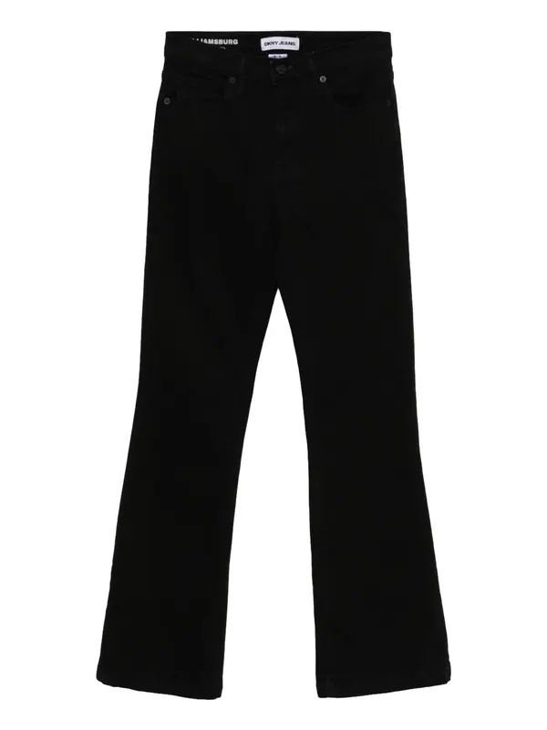 Dkny High-rise Flared Jeans - Black