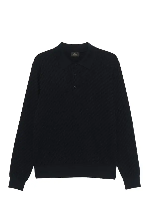Brioni Trama Polo Shirt - Blue