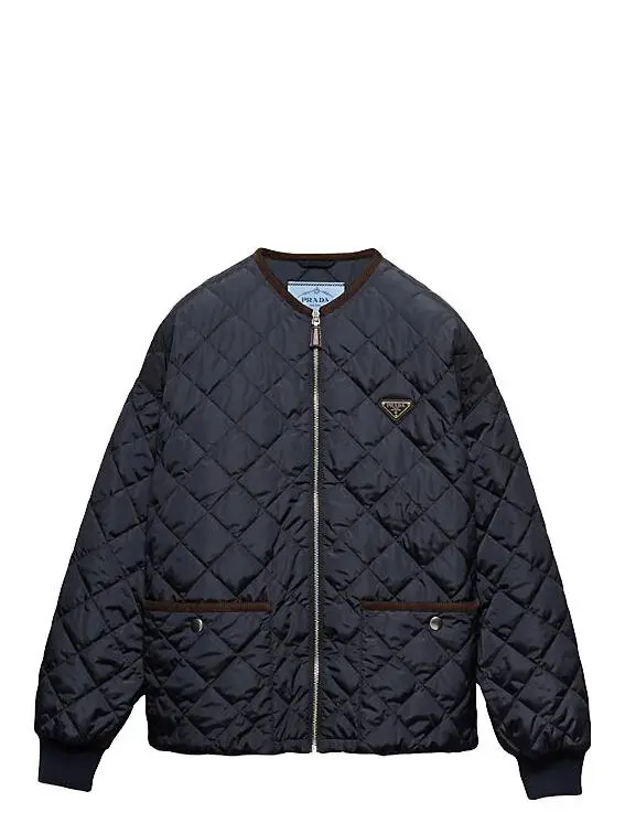 Prada Quilted Re-nylon Jacket - Blue