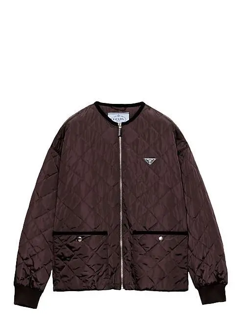 Prada Quilted Re-nylon Jacket - Brown