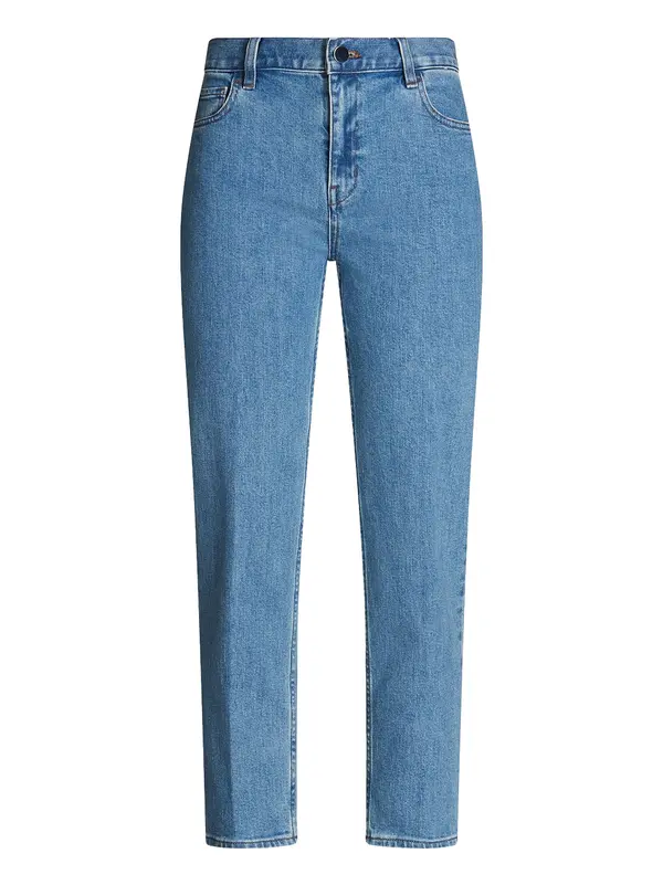 Theory Treeca Cropped Slim-leg Jeans - Mid Denim