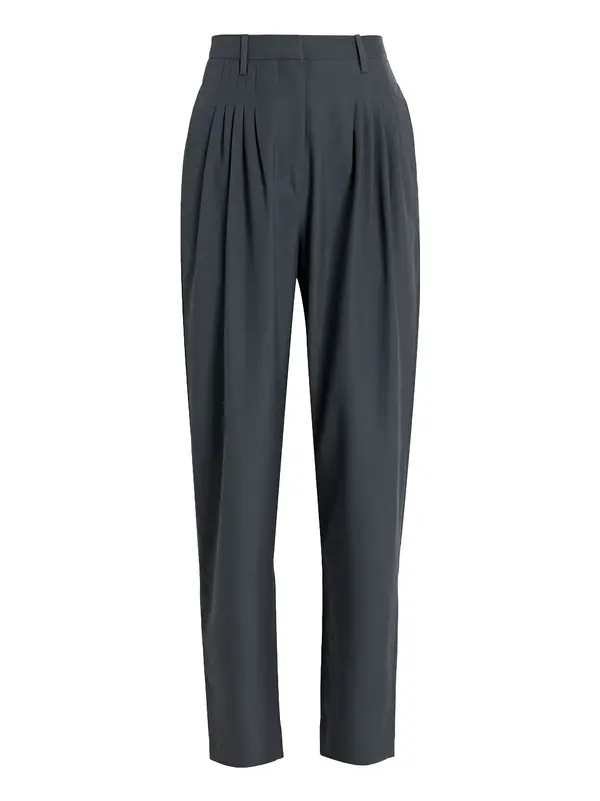 Co Pleated Tapered Wool Pants - Charcoal