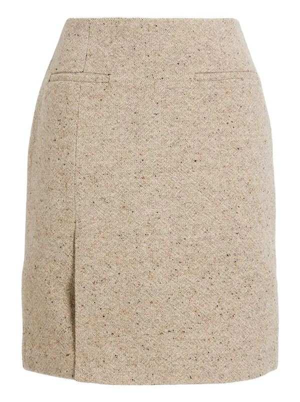 Co Donegal Wool Mini Skirt - Beige