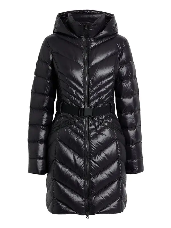 Rudsak Quilted Shell Hooded Down Coat - Black