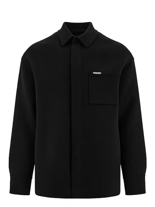 FERRAGAMO Cashmere-blend Overshirt - Black