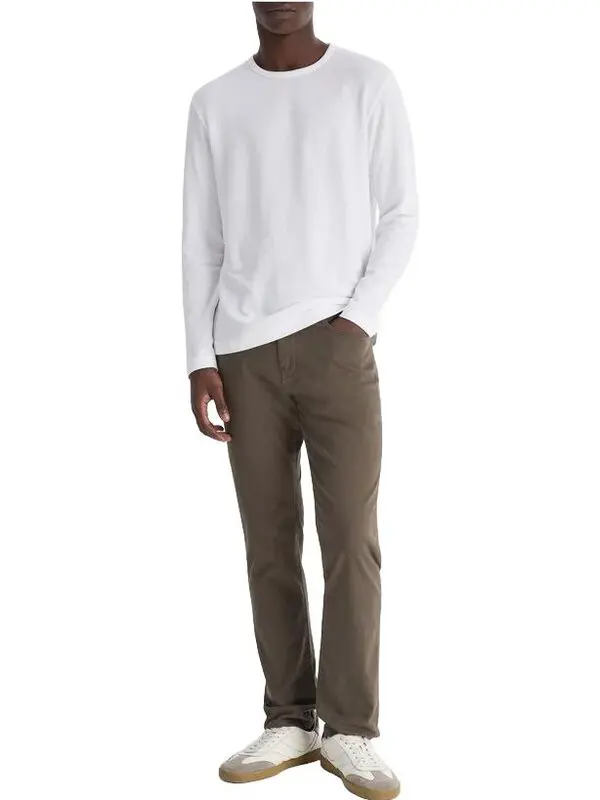 Vince Pima Cotton Piqué Long-sleeve T-shirt - White