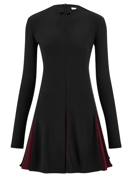 FERRAGAMO Color Block Skater Dress - Black