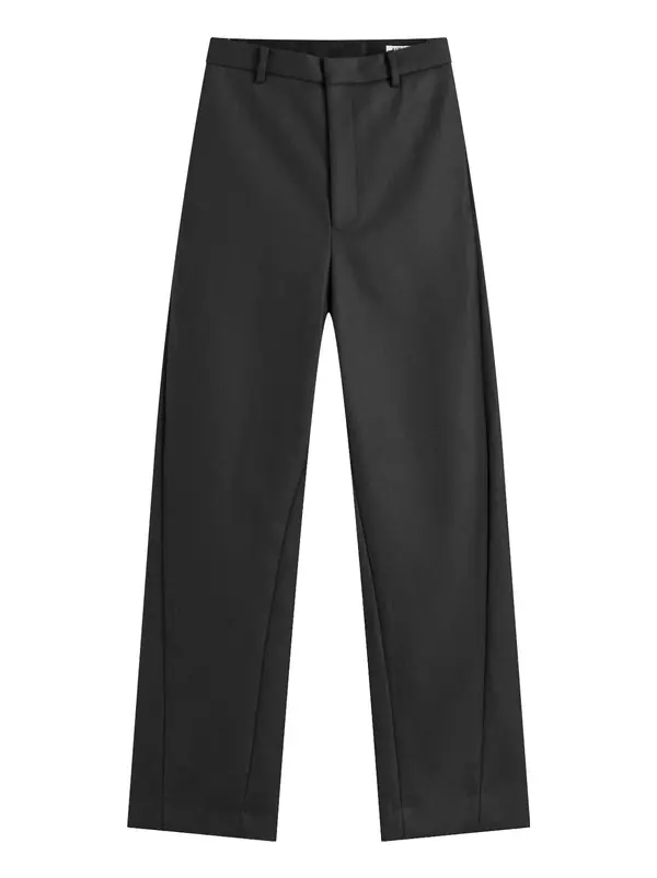 Auralee Light Melton Slacks - Top Charcoal