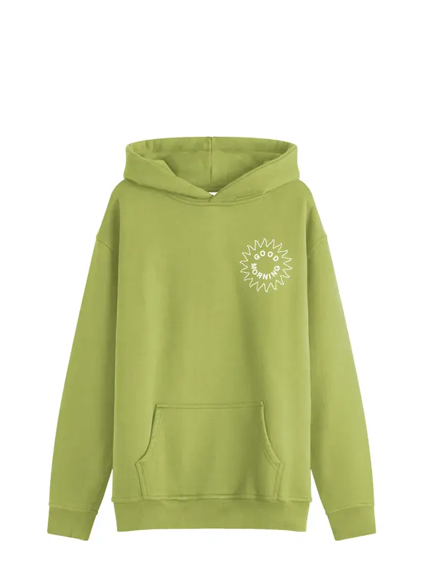 GOOD MORNING TAPES Sun Logo Hoodie - Leaf