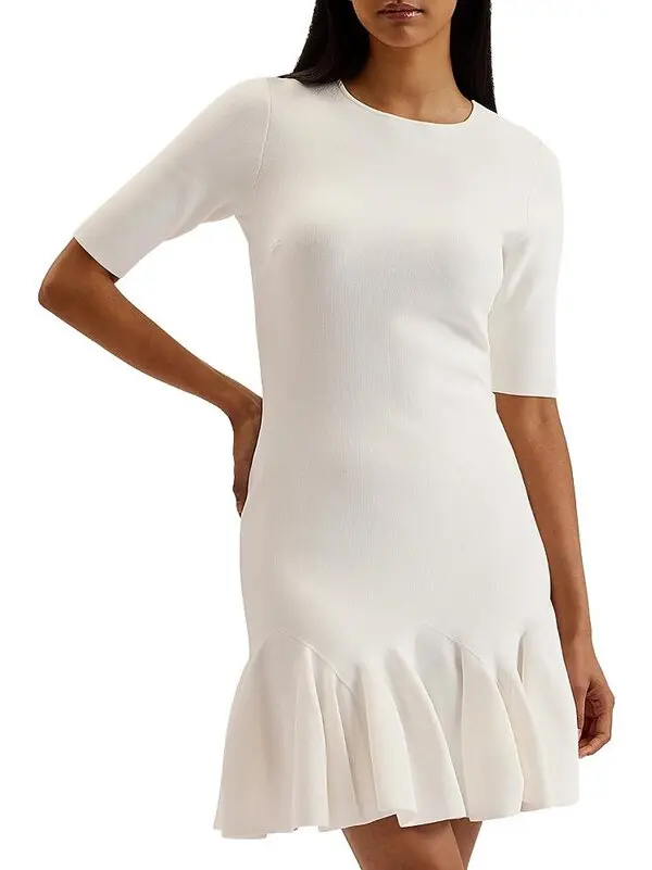 Ted Baker London Alzann Mini Skater Dress - Ivory