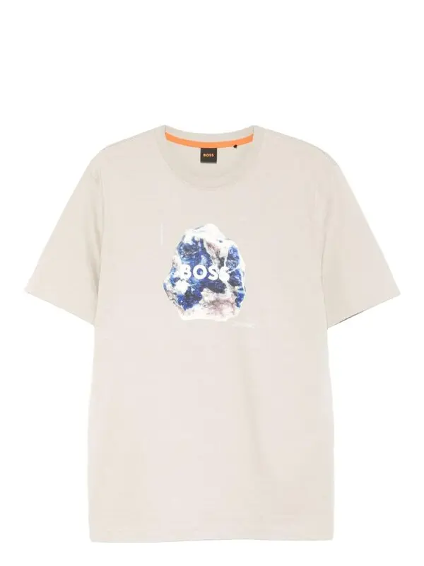 BOSS Logo-print T-shirt - Neutrals