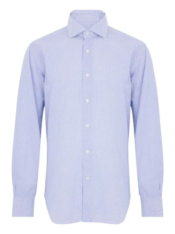 BARBA NAPOLI Dot-print Shirt - Blue