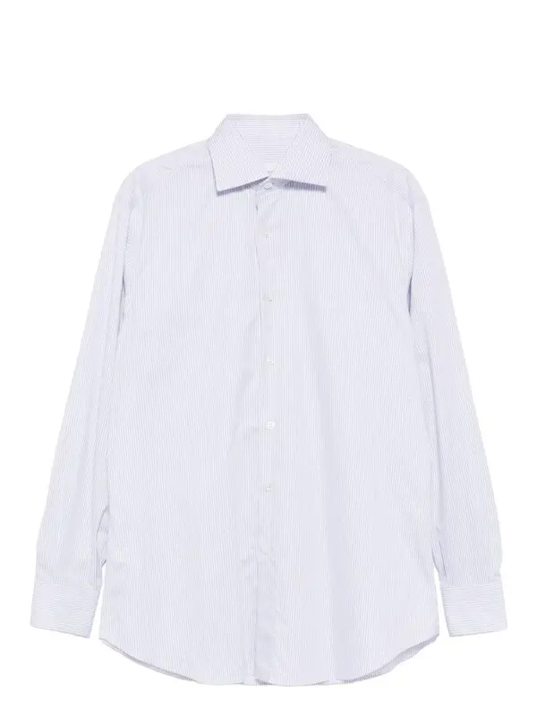 Brioni Horizontal Stripe Shirt - Blue