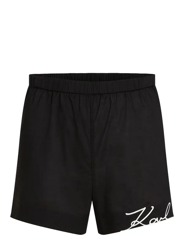 Karl Lagerfeld K/signature Beach Shorts - Black
