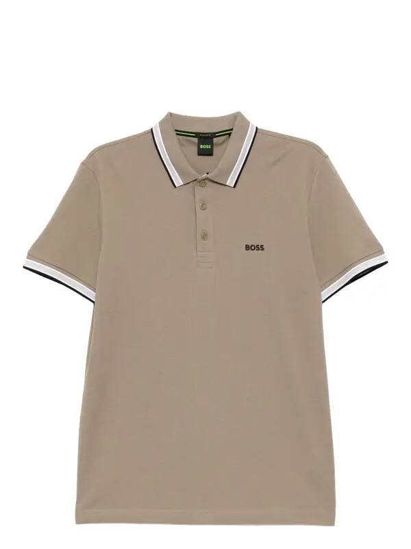 BOSS Logo-embroidered Polo Shirt - Brown