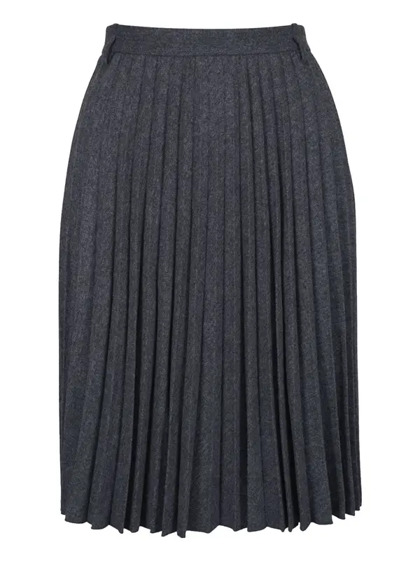 Vince Pleated Midi Skirt - Grey