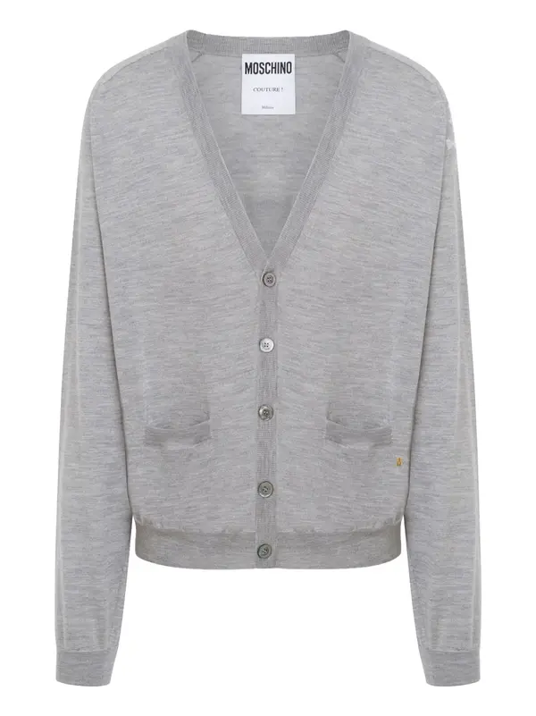 Moschino V-neck Cardigan - Grey