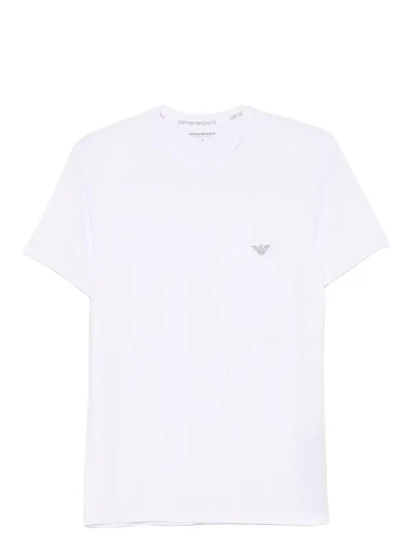 Emporio Armani Logo-embroidered T-shirt - White