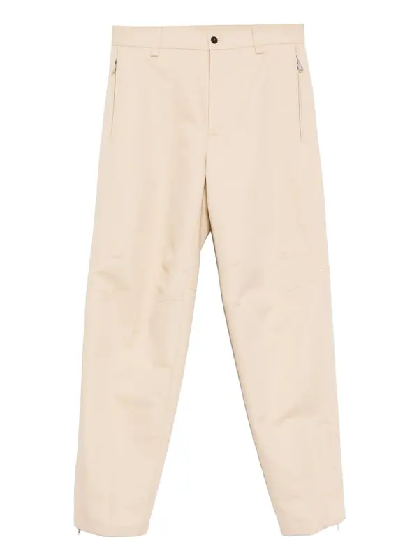 LANVIN Zipped Hem Tapered Trousers - Neutrals