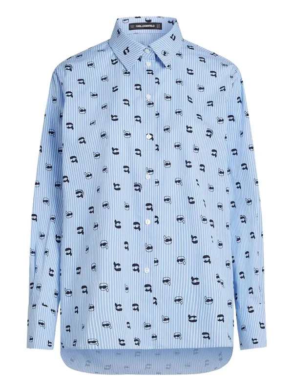 Karl Lagerfeld Icon Monogram Shirt - Blue