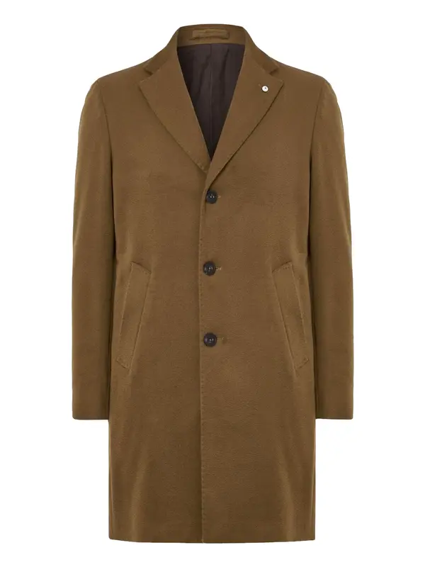 LUIGI BIANCHI MANTOVA Single-breasted Mid-length Coat - Brown
