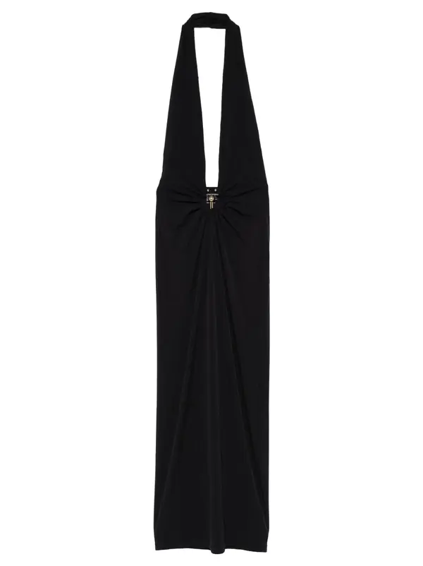 Christopher Esber Orbit-detail Halterneck Maxi Dress - Black