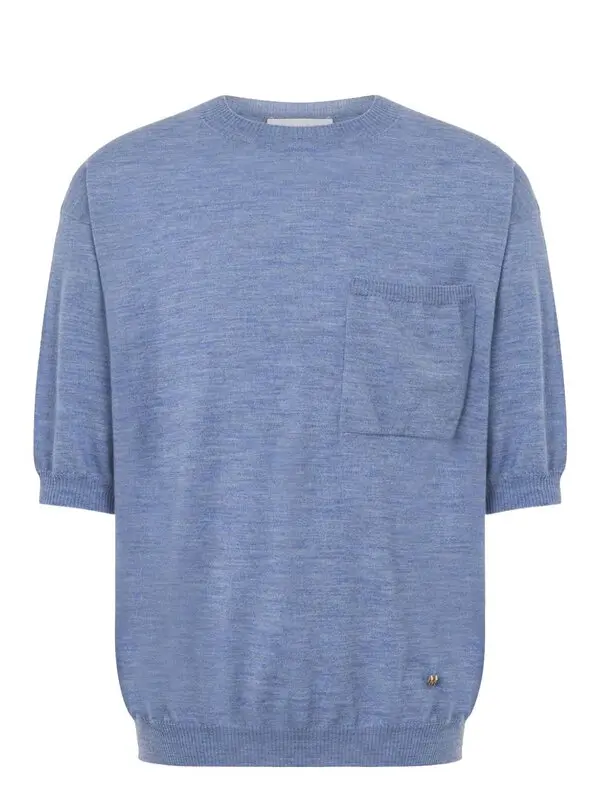 Moschino Fine-knit T-shirt - Blue