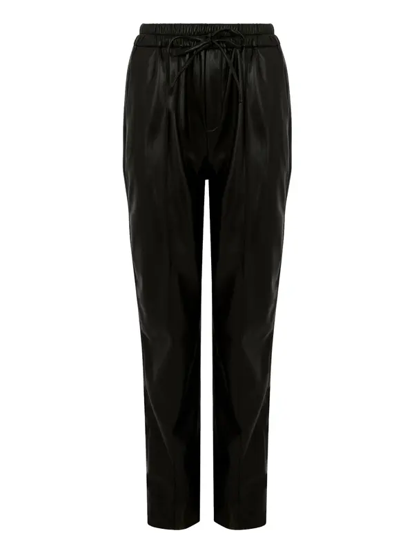 EMMA E GAIA Faux-leather Pants - Black