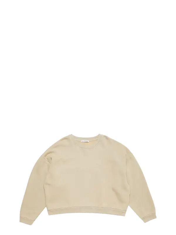 Acne Studios Logo-patch Jersey Sweatshirt - Neutrals