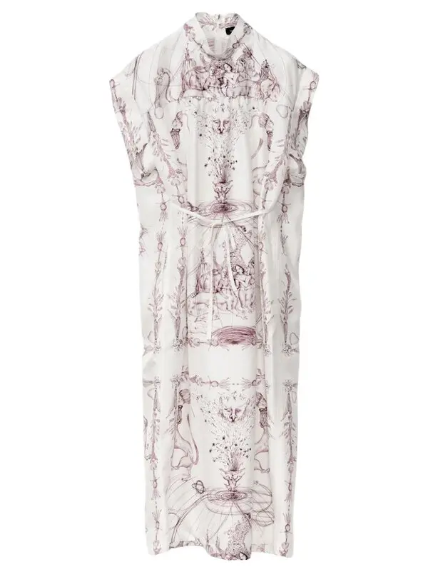 Fabiana Filippi Printed Silk Dress - White