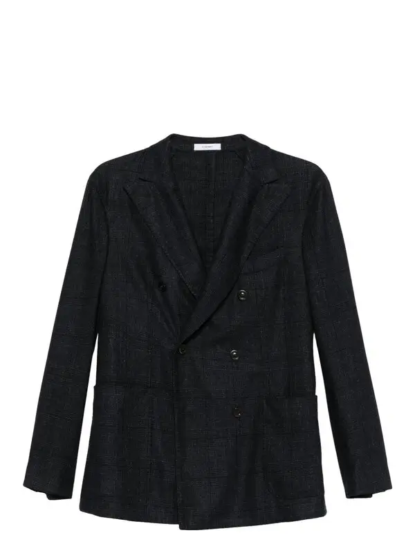 Boglioli Checked Blazer - Blue