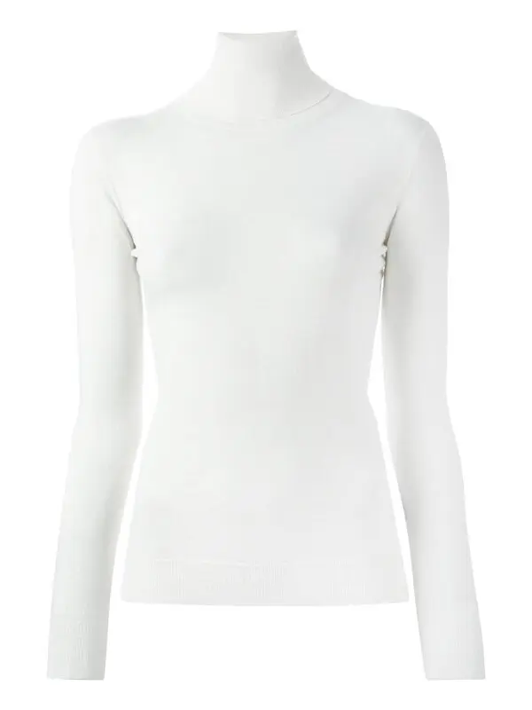 Ermanno Scervino Turtleneck Virgin Wool Sweater - White