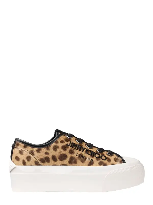 JIMMY CHOO Palma Maxi Leopard Sneakers - Neutrals