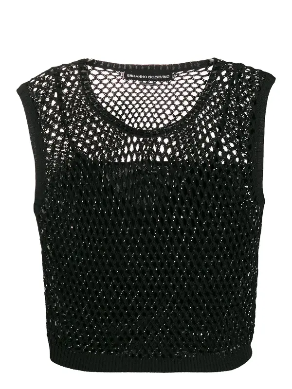 Ermanno Scervino Crystal Tank - Black