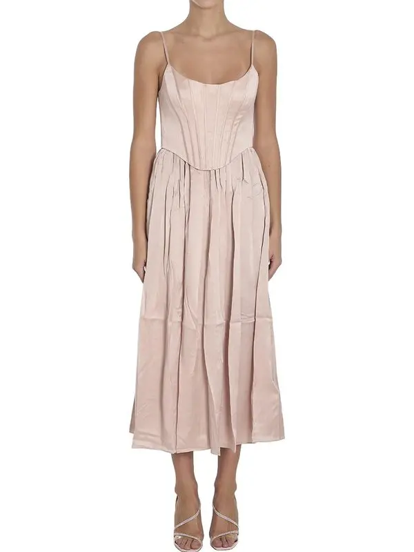 Zimmermann Corset Midi Dress - Pink