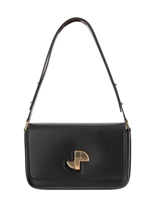 Patou Le Classic Lock Leather Bag - Black