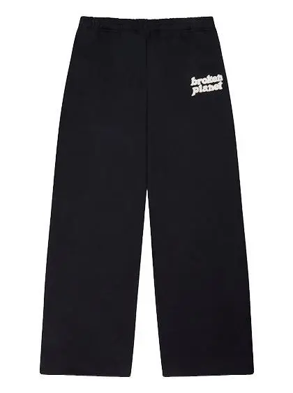 BROKEN PLANET Straight Leg Sweatpants - Midnight Black