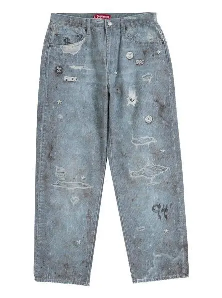 Supreme Hjr Trompe L'oeil Loose Fit Jean - Blue
