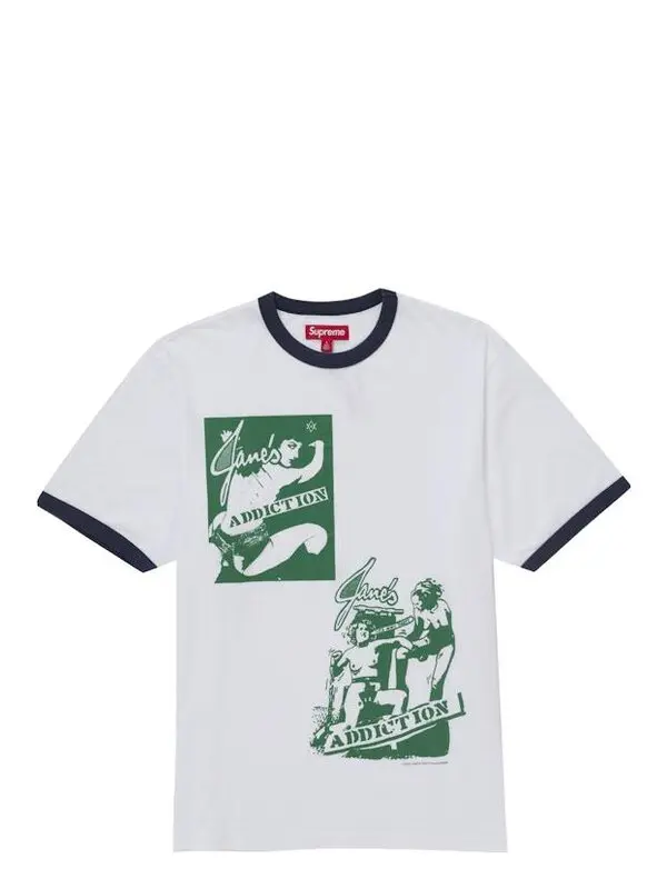 Supreme Jane’s Addiction Ringer Tee Shirt - White
