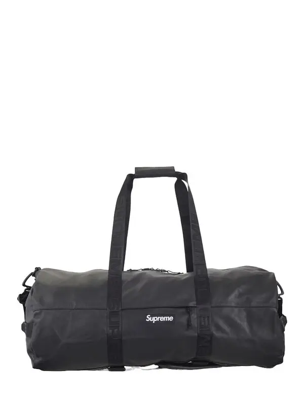 Supreme Leather Duffle Bag - Black