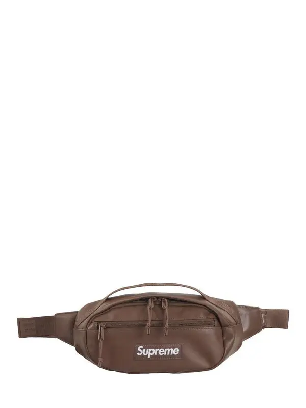 Supreme Leather Waist Bag - Brown