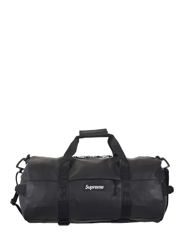 Supreme Leather Duffle Bag - Black