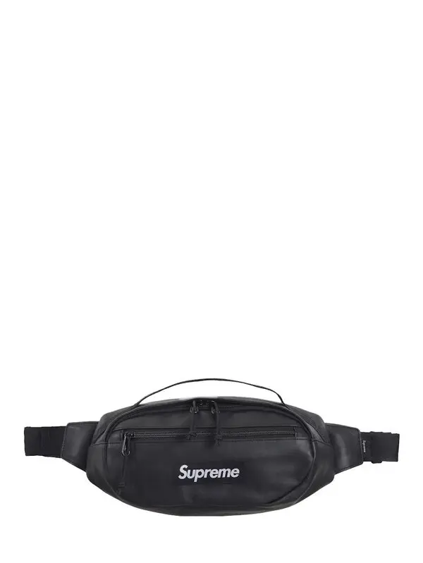 Supreme Leather Waist Bag - Black