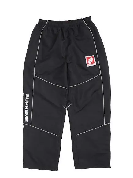 Supreme Reflective Piping Track Pant - Black