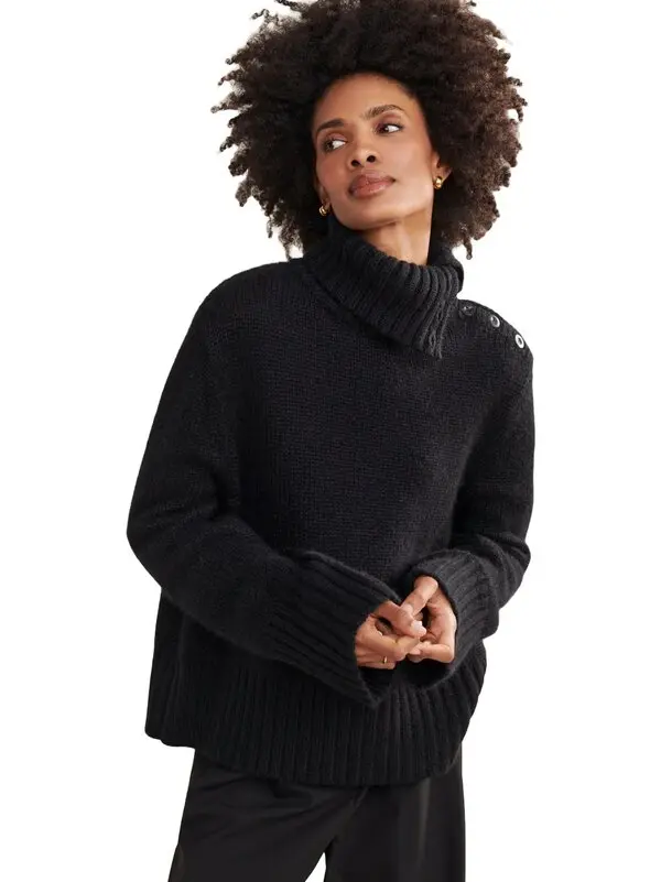 Jenni Kayne Cashmere Jackie Sweater - Black