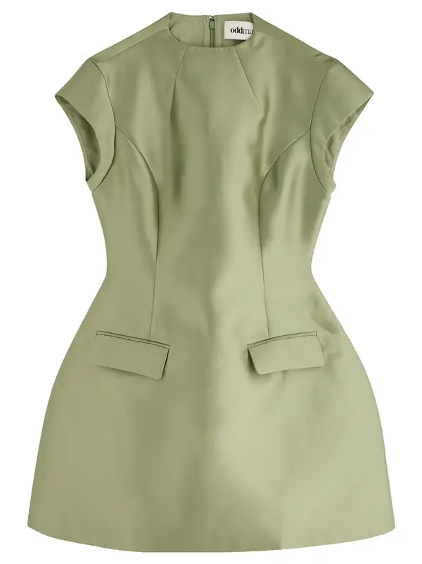 Oddmuse Crepe Mini Dress - Olive