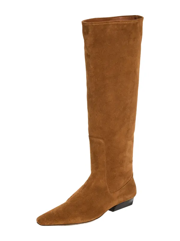 Staud Wally Flat Boots - Tan