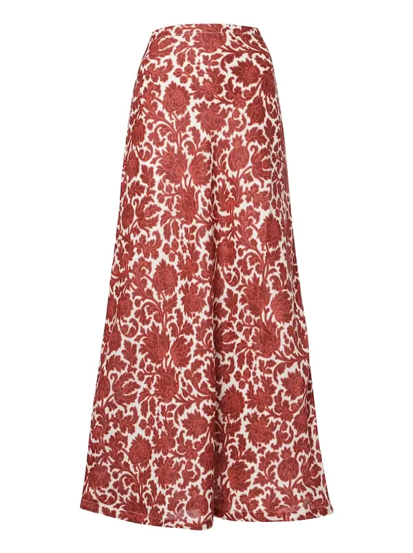 Faithfull The Brand Antibes Printed Linen Maxi Skirt - Multicoloured